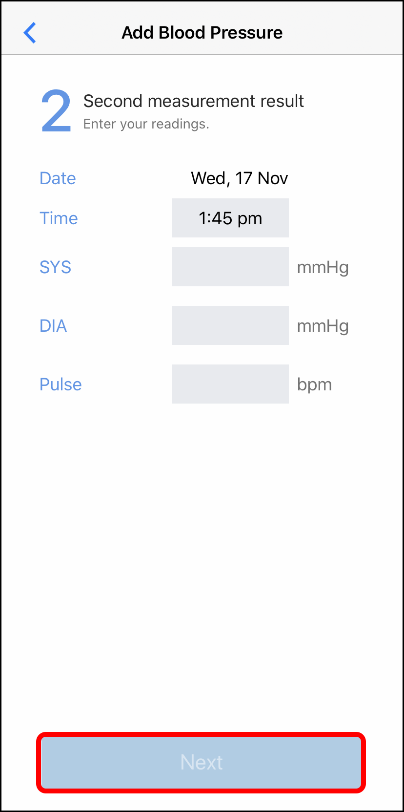 Measure Blood Pressure Task
