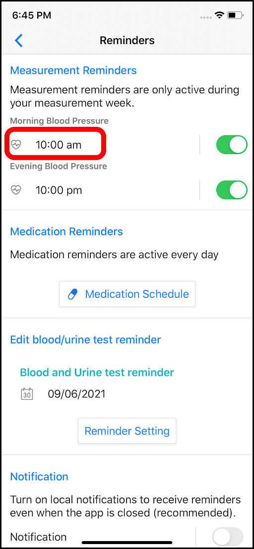 Setting and Editing Reminders